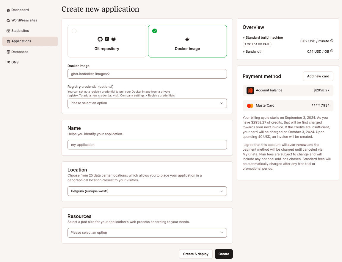 Get Started - Add Application - Kinsta® Docs