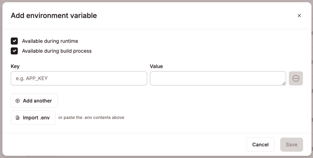 Application Hosting - Environment Variables - Kinsta® Docs