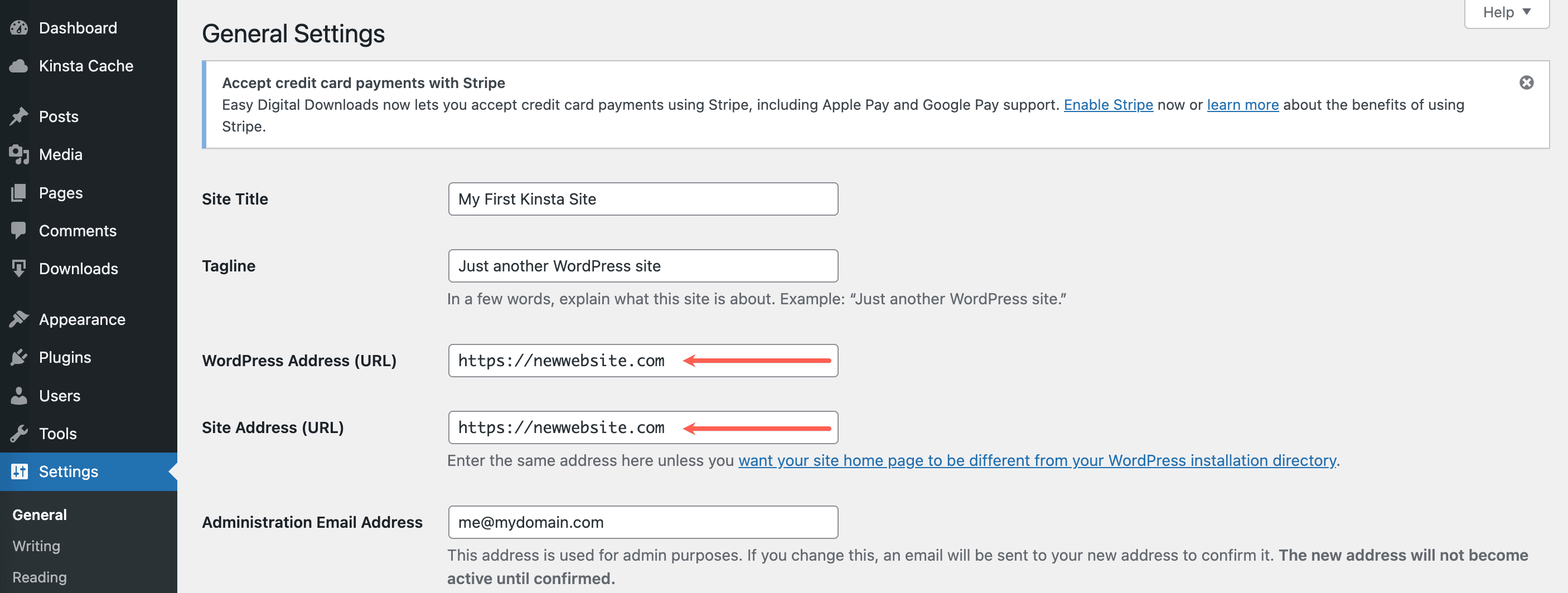 Domains and DNS - Temporary URL - Kinsta® Docs