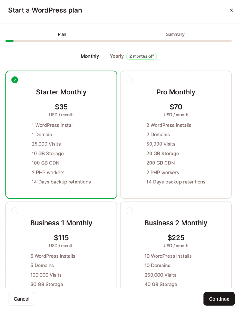 Billing - WordPress Hosting Plans - Kinsta® Docs