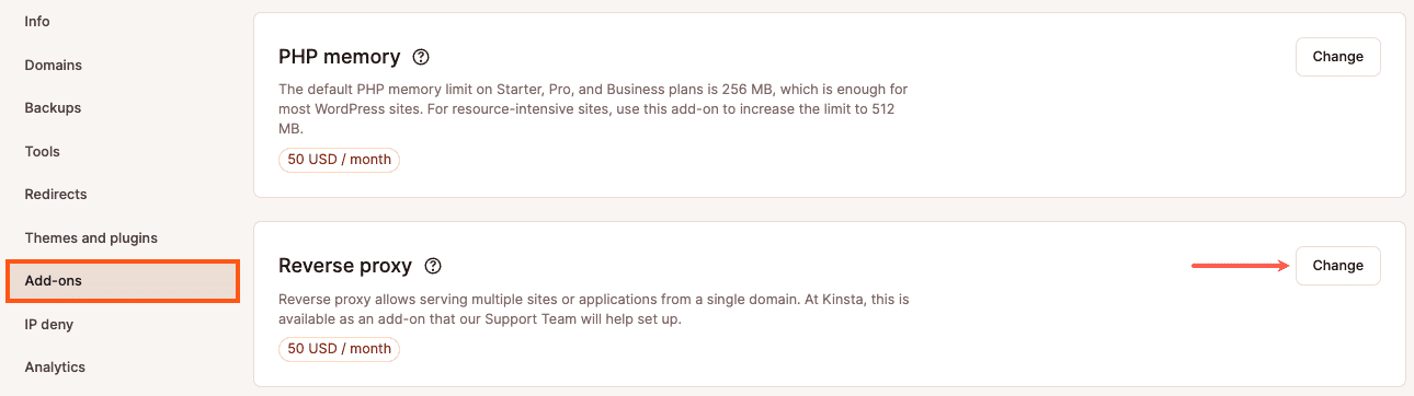 Domains and DNS - Reverse Proxy - Kinsta® Docs