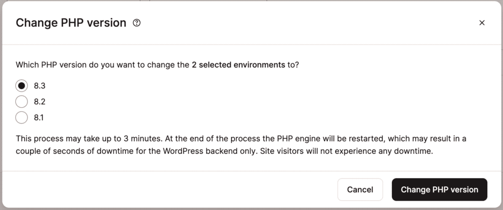 WordPress Hosting - PHP - Kinsta® Docs