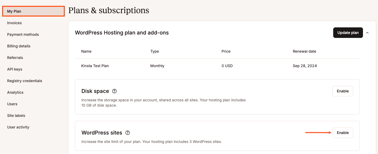 WordPress Hosting - Add-Ons - Kinsta® Docs