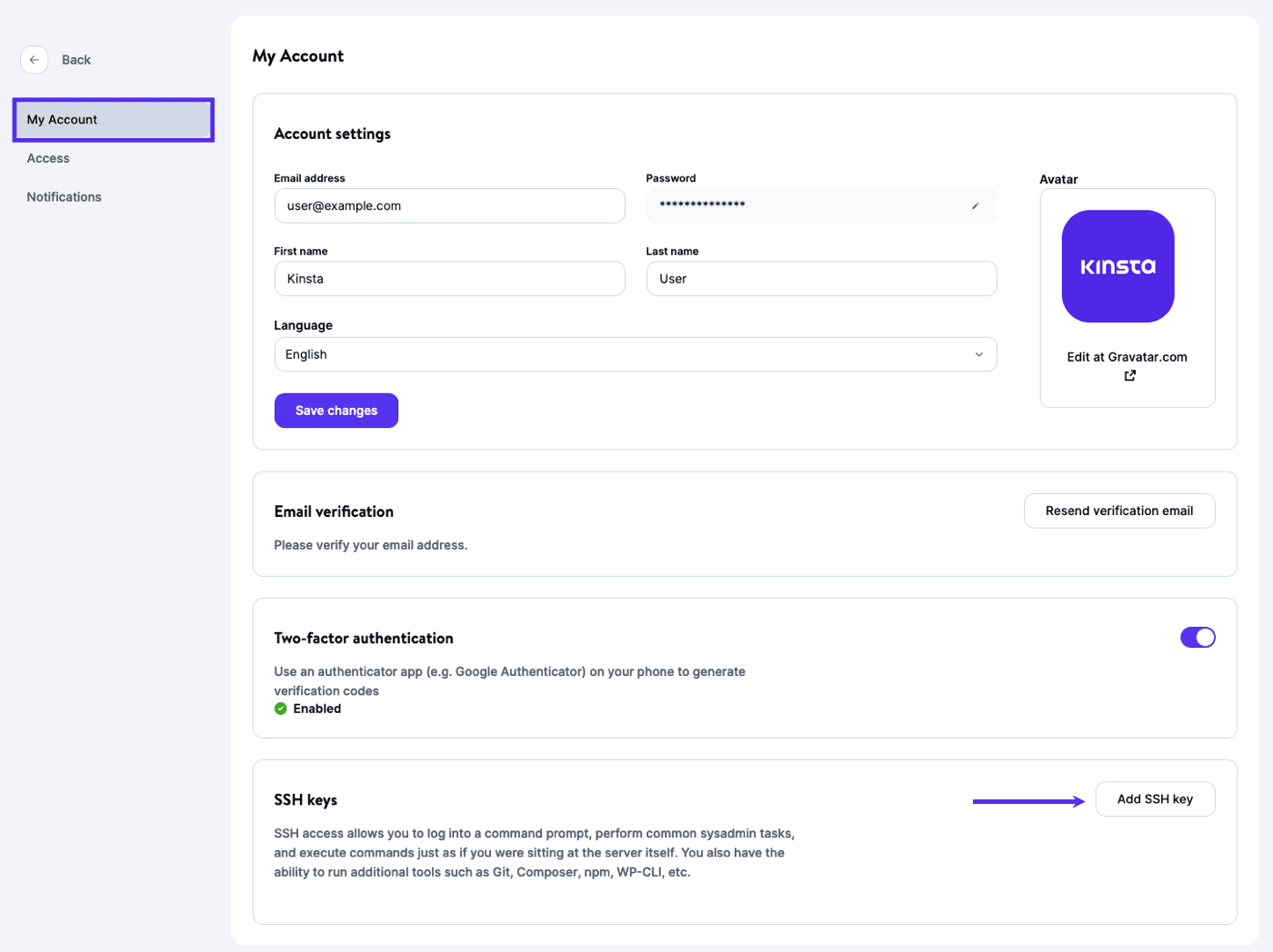 WordPress Hosting - SSH - Kinsta® Docs