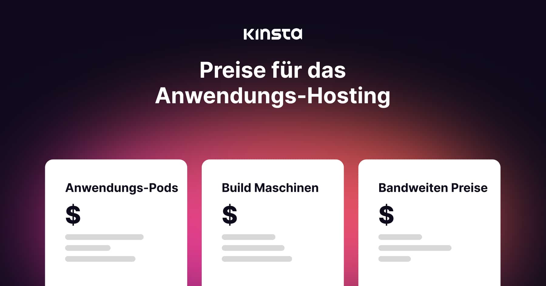 Preise für das Anwendungs-Hosting - Kinsta®