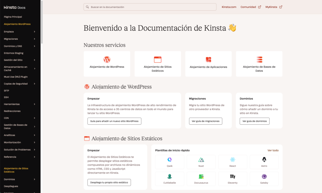 La nueva documentación de Kinsta ya está disponibile en Español - Kinsta®