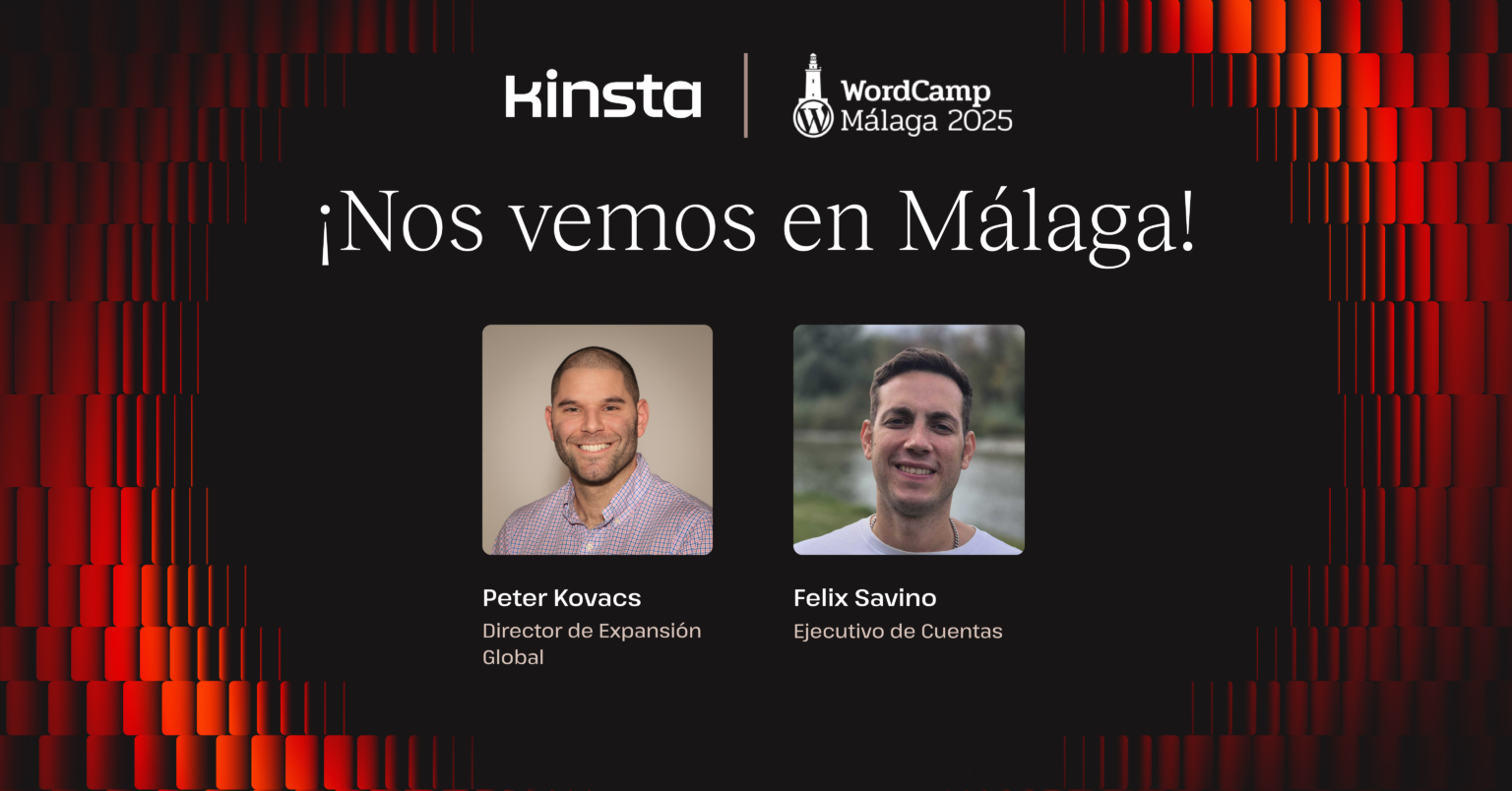 Conoce a Kinsta en WordCamp Málaga 2025 - Kinsta