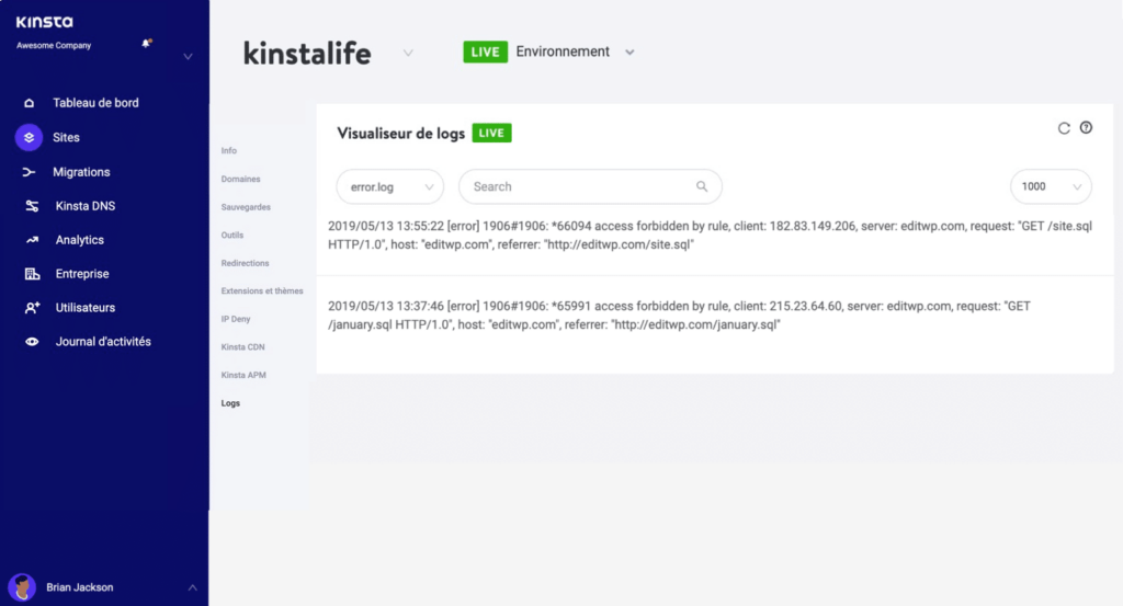 Comment corriger une erreur 500 internal server
