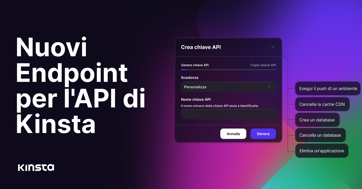 I nuovi endpoint dell'API di Kinsta - Kinsta®