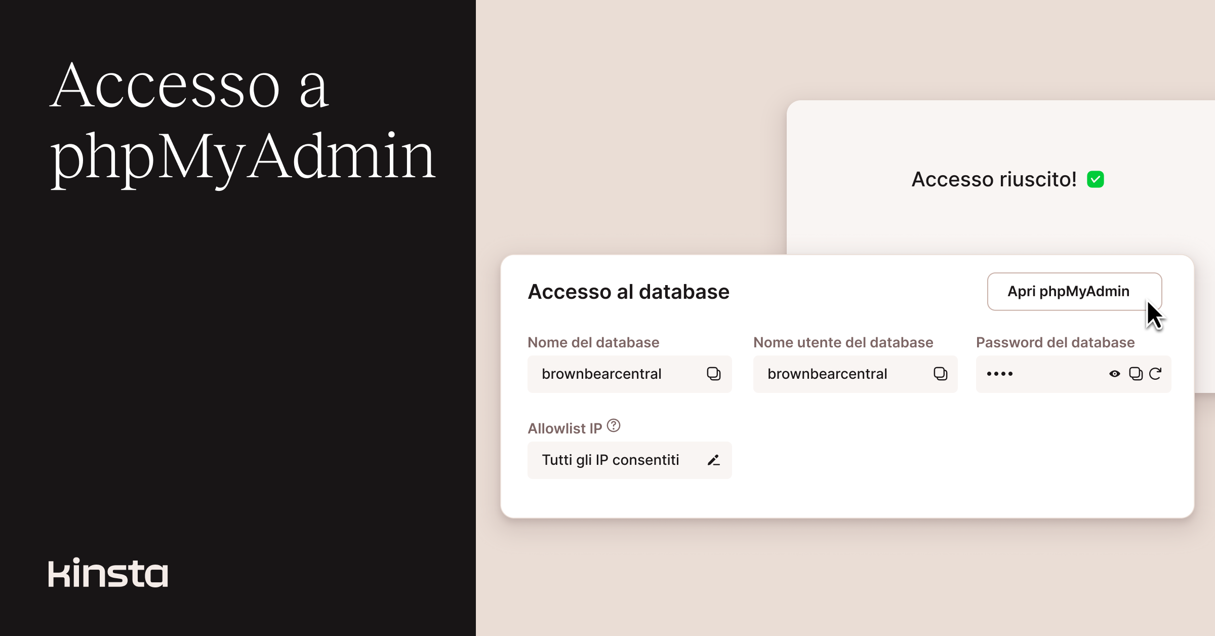 phpMyAdmin: puoi andarci da qui con un solo clic