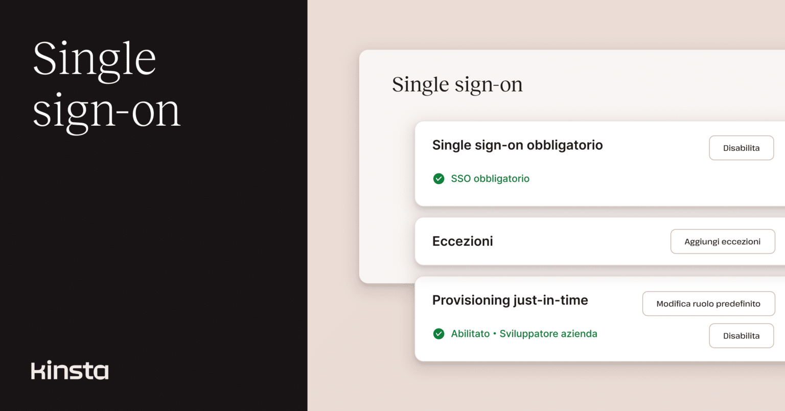 Semplifica l'accesso sicuro a MyKinsta con il single sign-on SAML