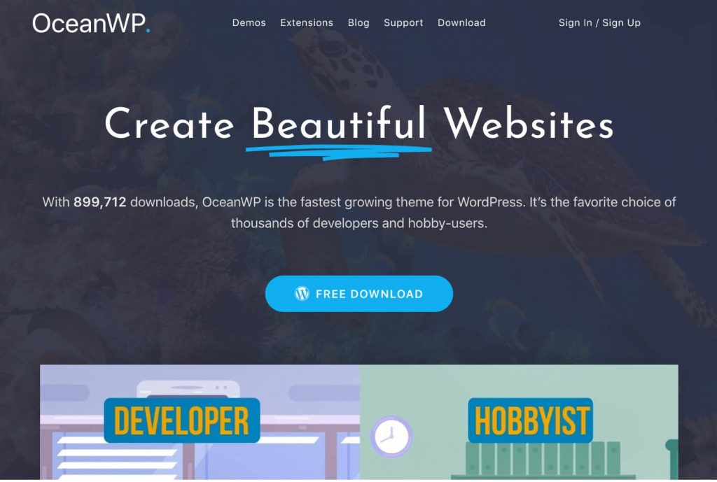 OceanWP - Partner van Kinsta