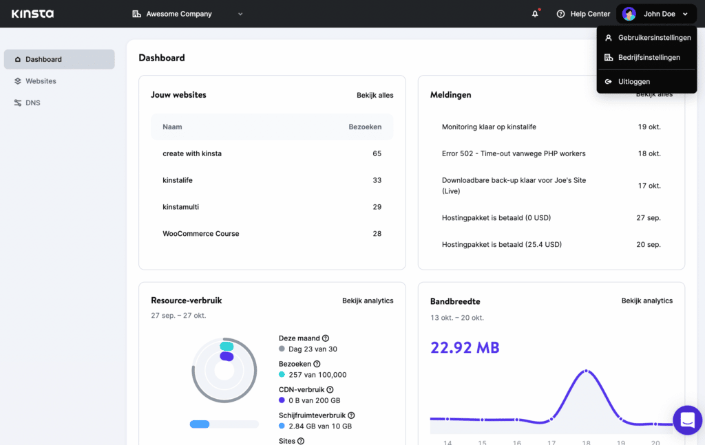 Welkom in de nieuwe MyKinsta - Kinsta®