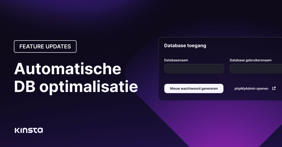 Continue database-optimalisatie: Altijd voor je aan het werk - Kinsta®