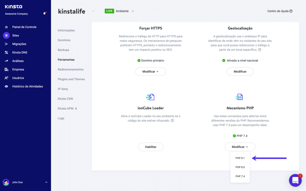 O PHP 8.1 Está Agora Disponível para Todos os Ambientes