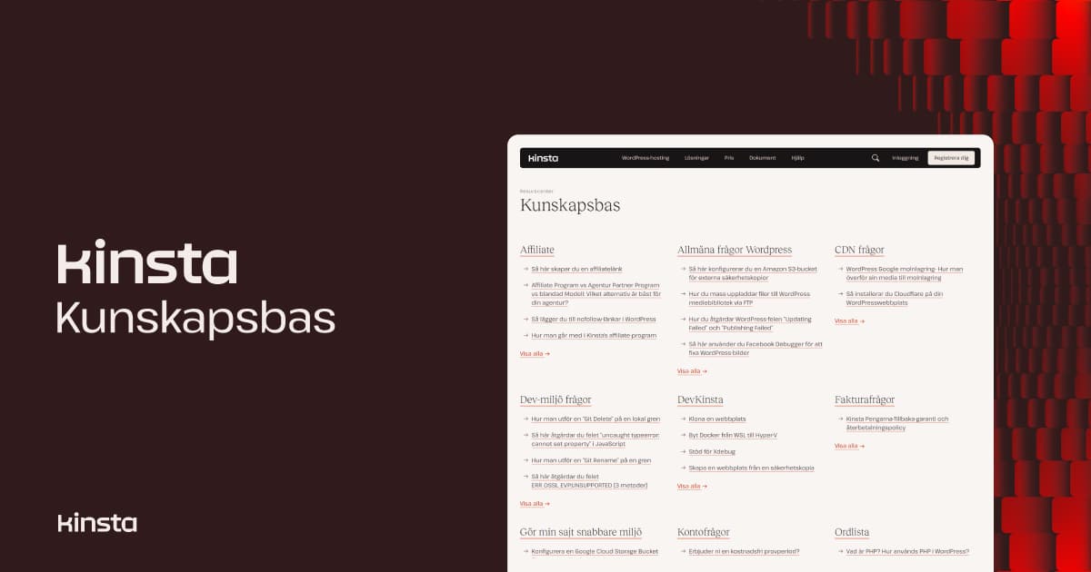 Kunskapsbas - Sida 3 av 14 - Kinsta
