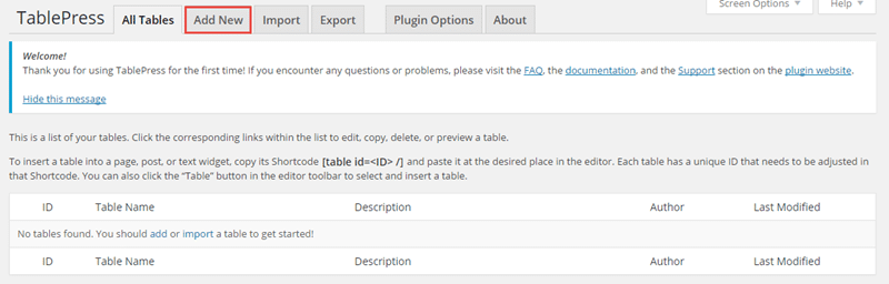 How to Create Tables in WordPress with TablePress