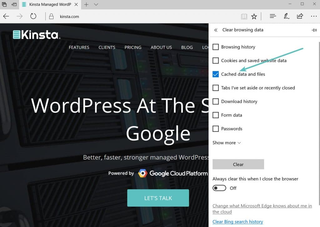 How to Clear Cache for All Major Browsers [Step-By-Step Guide] - Kinsta