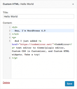 What's New in WordPress 4.9 - Code Editing, Widgets, and the Customizer