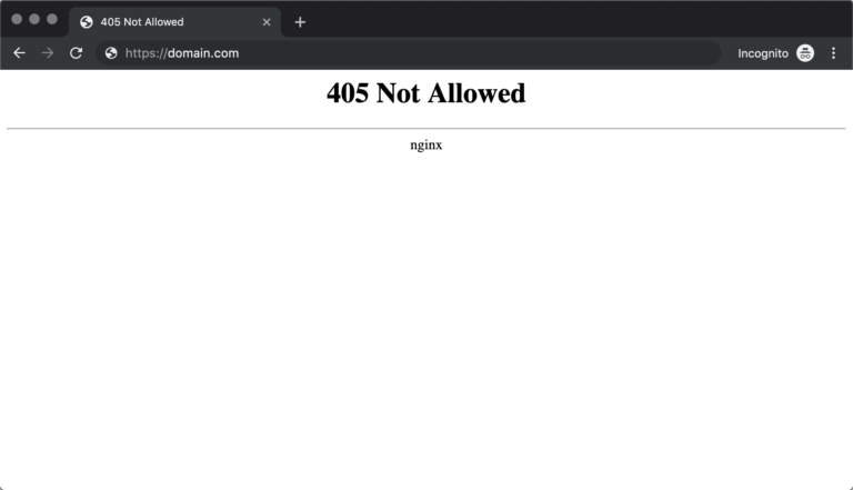 How to Fix the HTTP 405 Method Not Allowed Error - Kinsta®