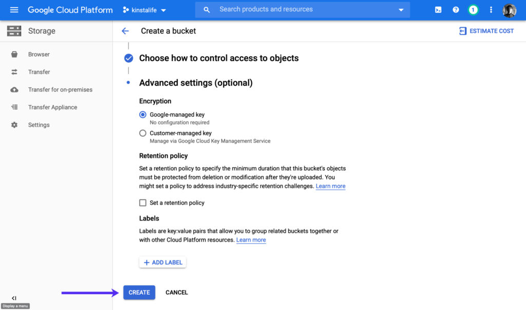 How To Set Up a Google Cloud Storage Bucket for External Backups