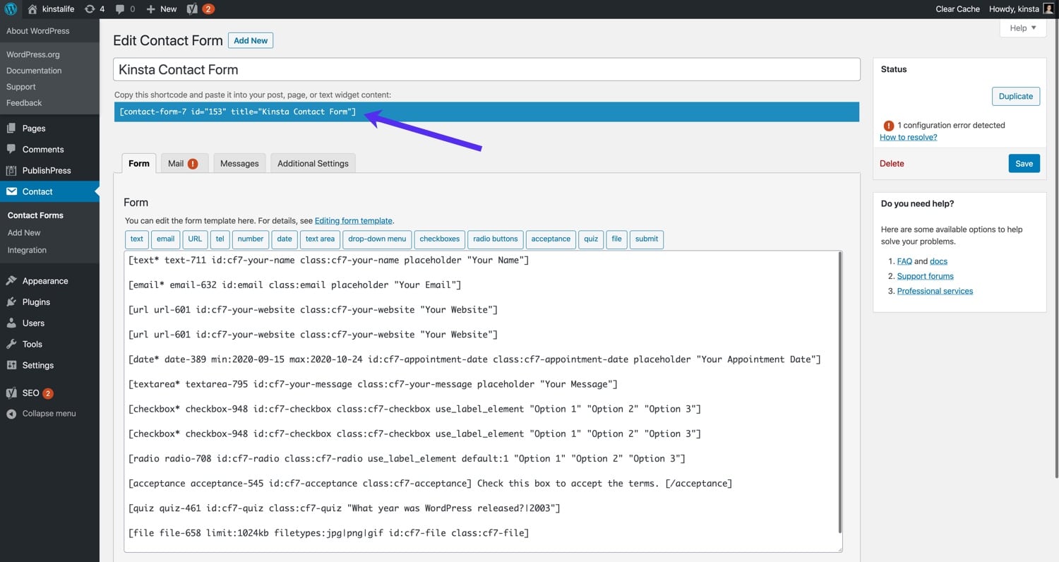 How To Configure Contact Form 7 For Your WordPress Site