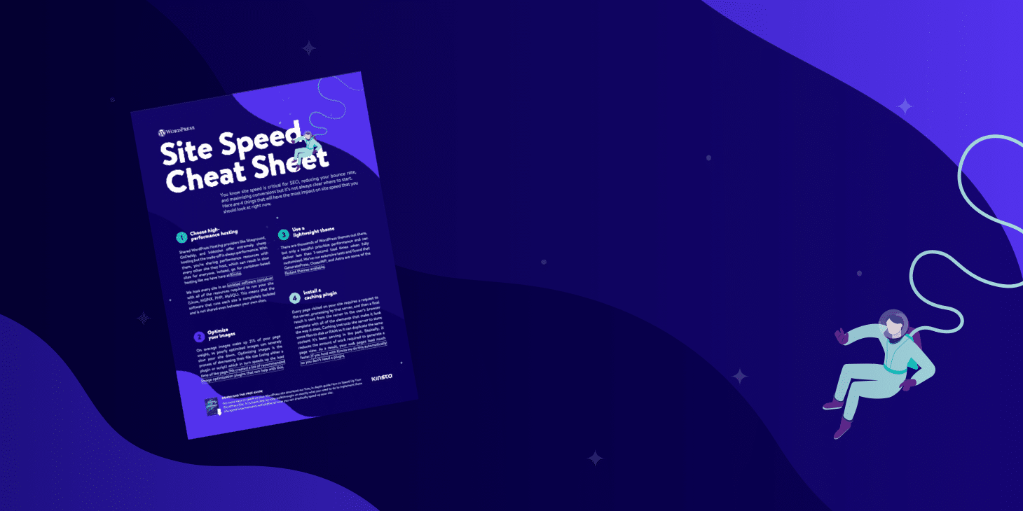 Site Speed Cheat Sheet - Kinsta