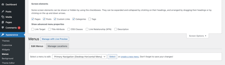 An In-Depth Guide to Create and Customize a WordPress Menu