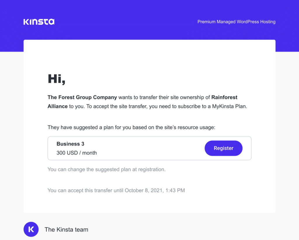 Transfer Sites to Another Company with Kinsta's Site Transfer Tool