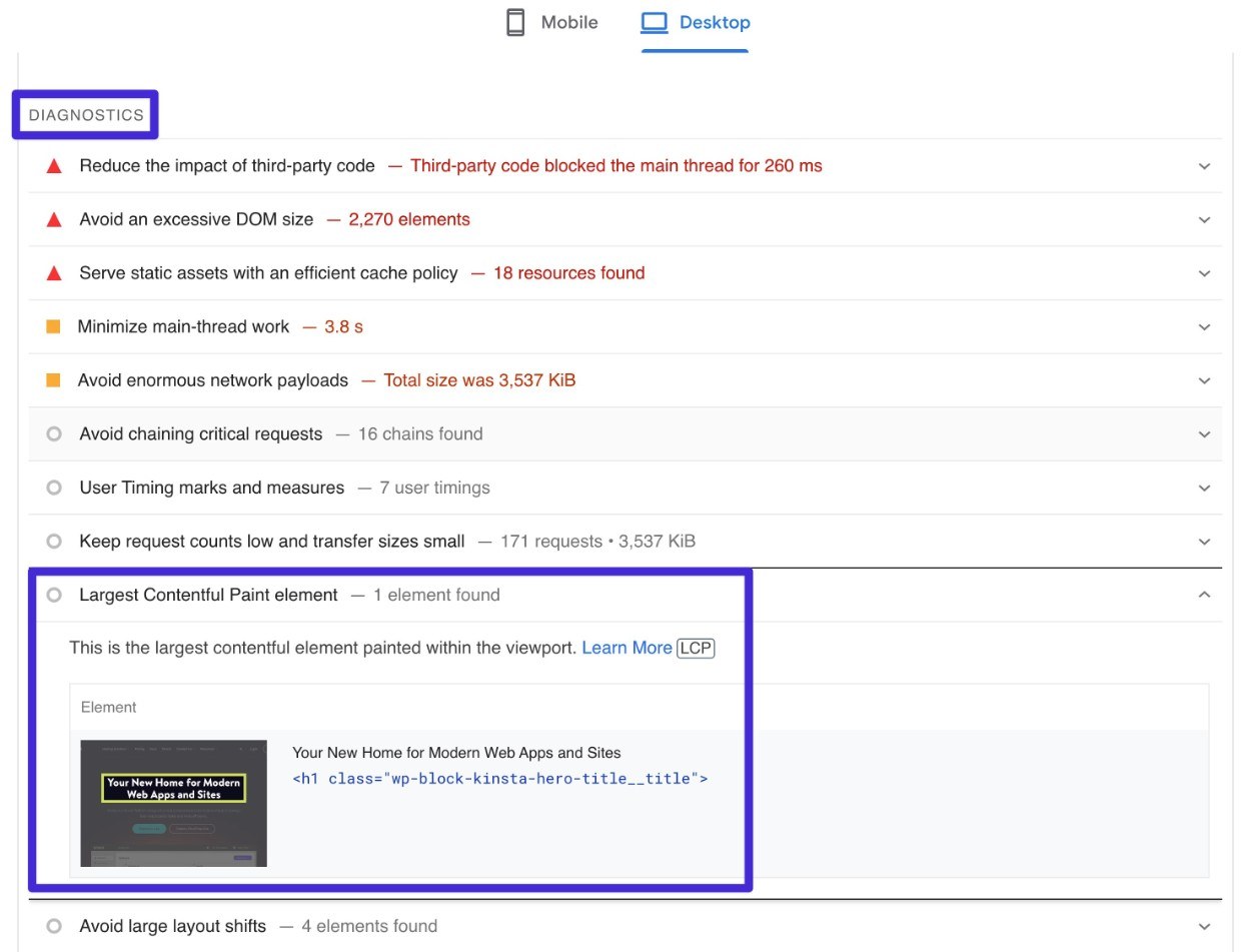 Largest Contentful Paint (LCP): How To Improve Your Time - Kinsta®