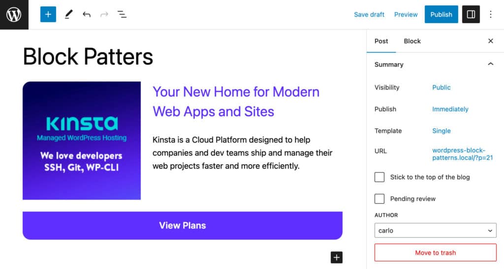 How To Build WordPress Block Patterns - Kinsta®
