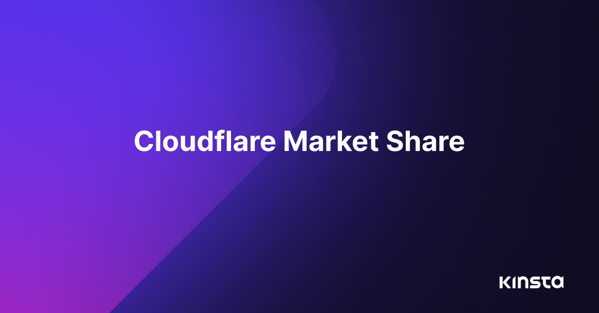 Cloudflare Market Share - Kinsta®