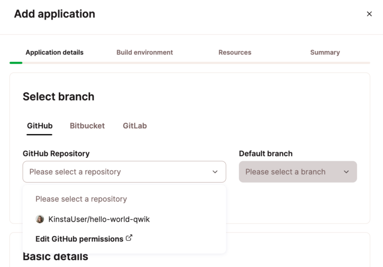 Git - GitHub - Kinsta® Docs