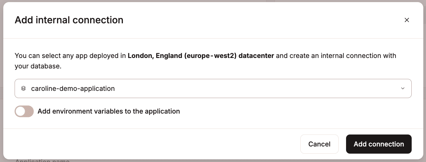 Database Hosting - Connections - Kinsta® Docs