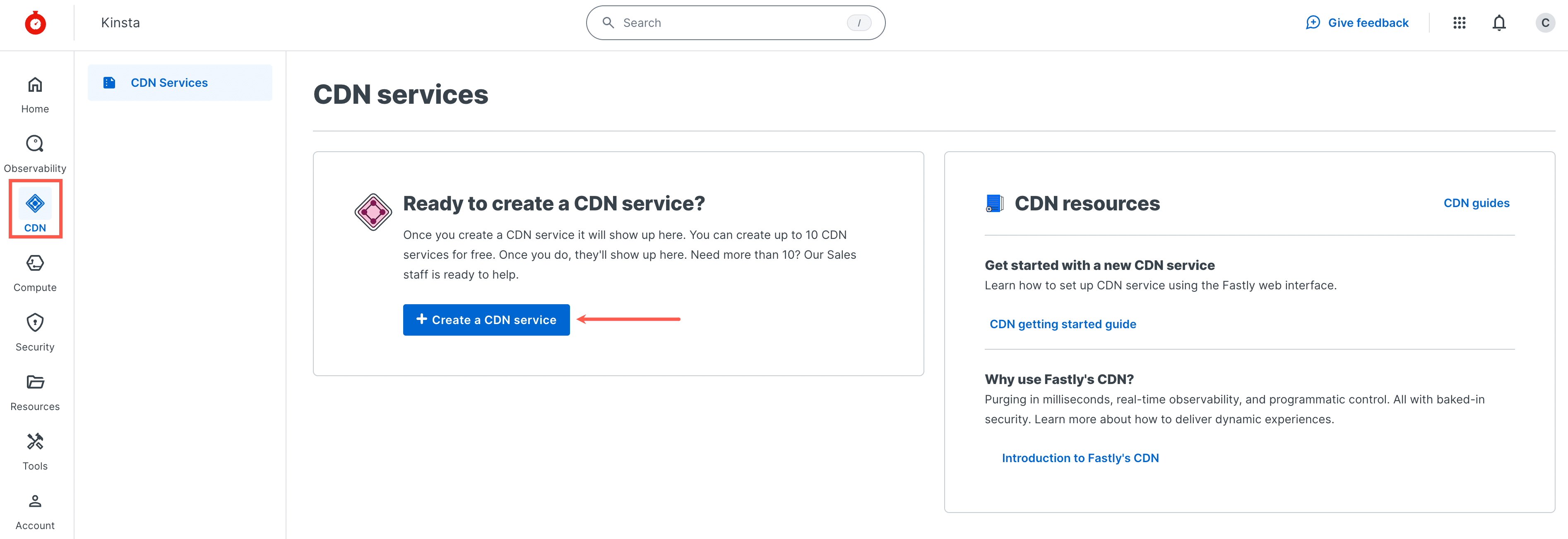 CDN - Fastly CDN - Kinsta® Docs