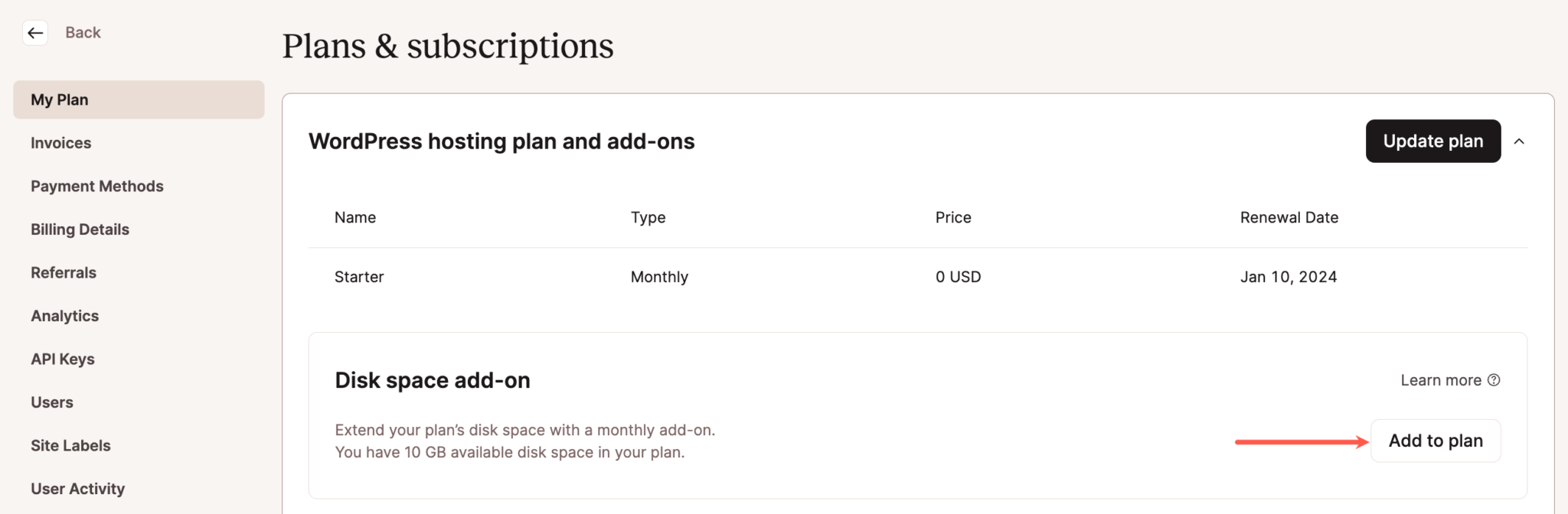 WordPress Hosting Plans - Add-Ons and Overages - Kinsta® Docs