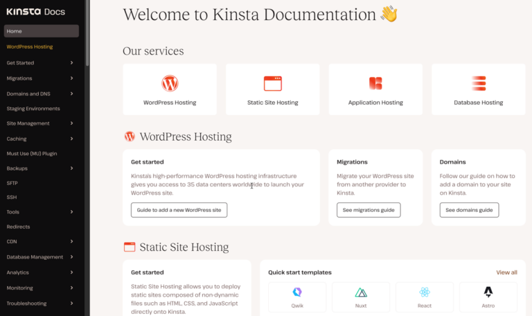 Kinsta Unveils New and Improved Documentation - Kinsta®