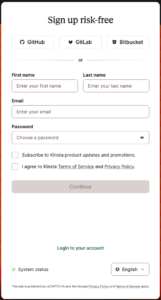 User Settings - Logging In - Kinsta® Docs