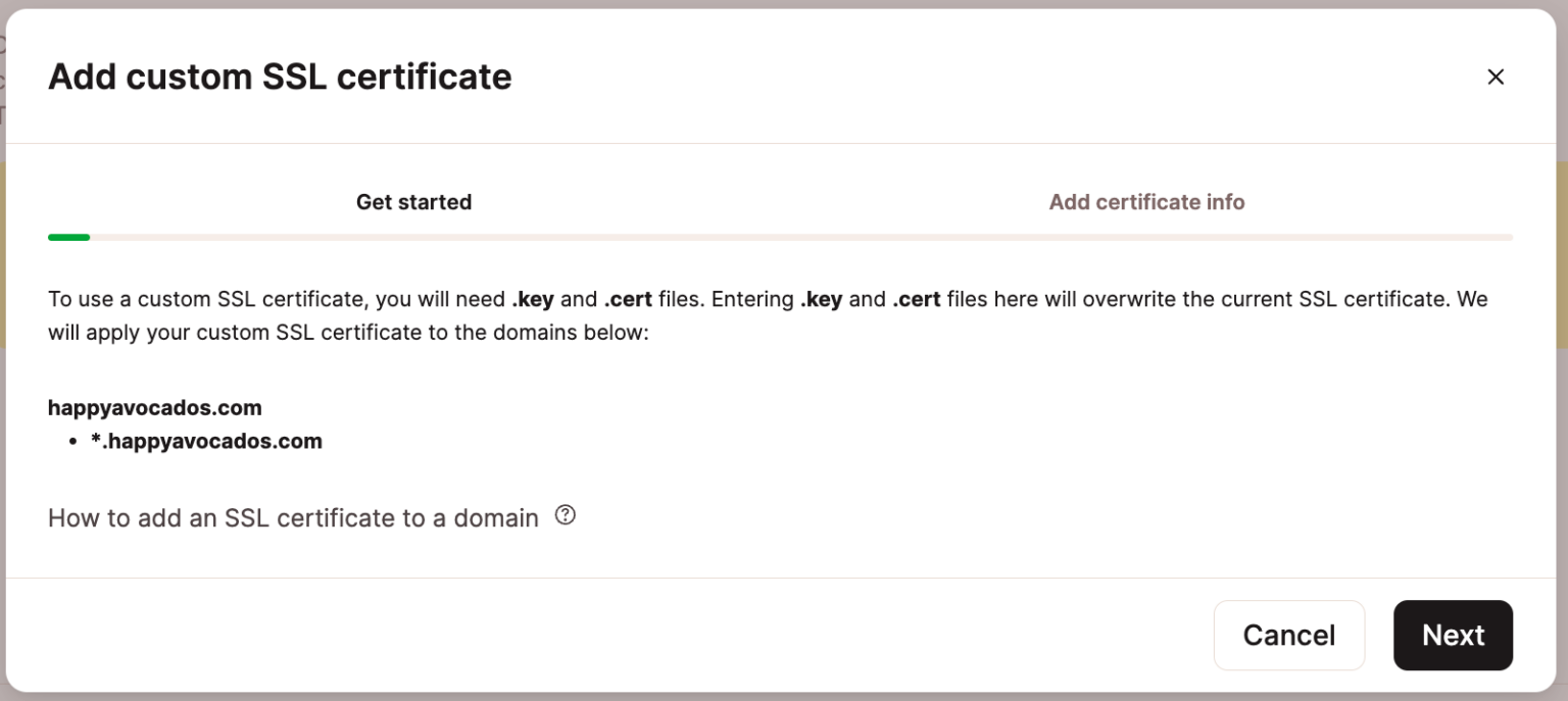 Domains and DNS - SSL Certificates - Kinsta® Docs