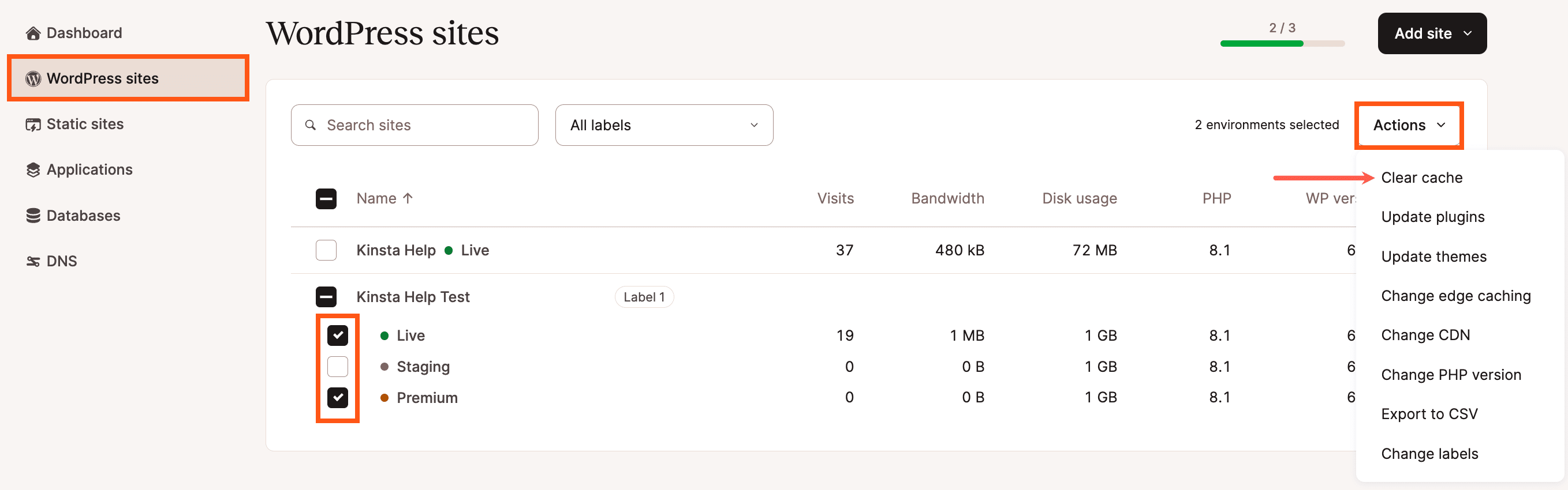 WordPress Hosting - Caching - Kinsta® Docs