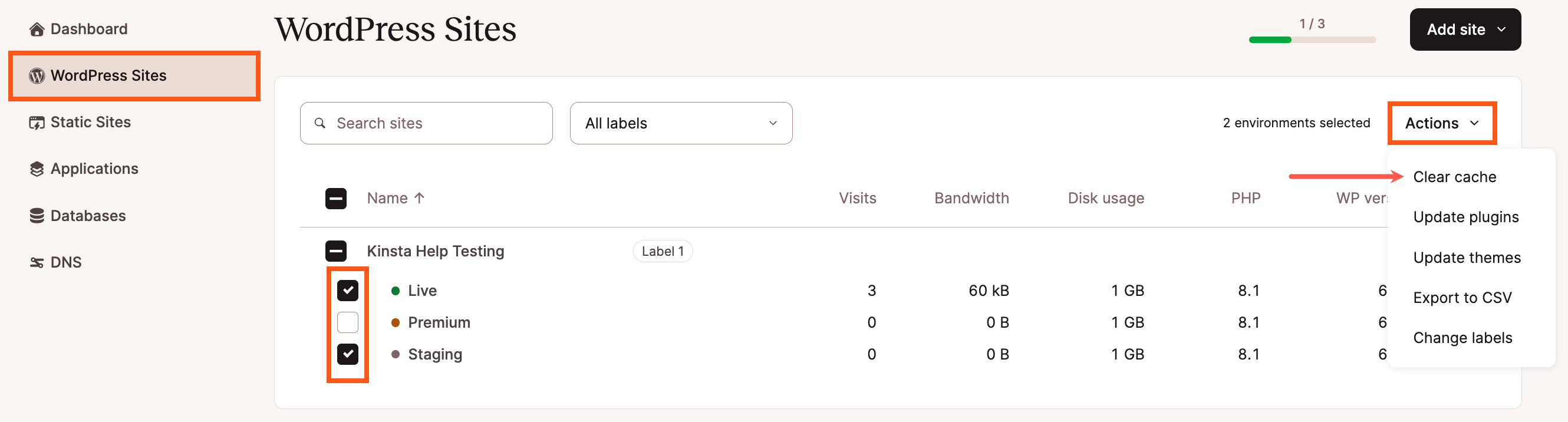 WordPress Hosting - Caching - Kinsta® Docs