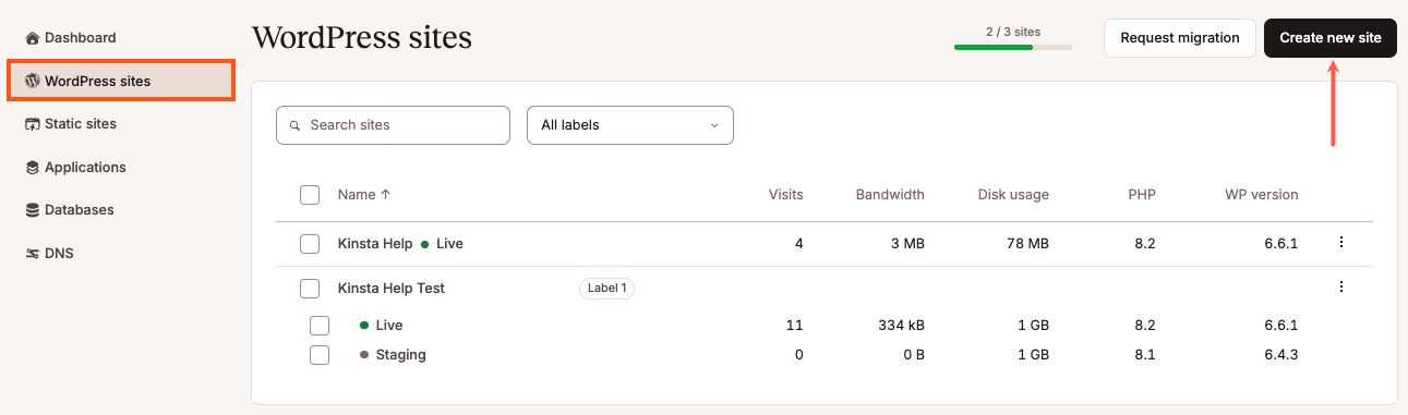 Get Started - Add Site - Kinsta® Docs
