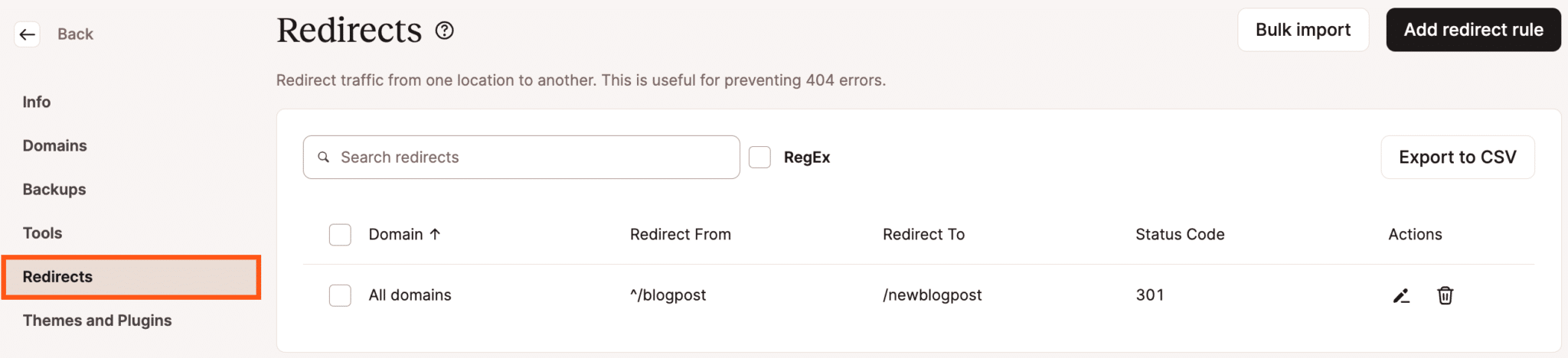 WordPress Hosting - Redirects - Kinsta® Docs