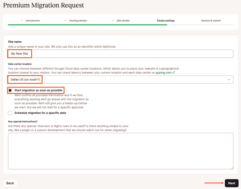 Migrations - Kinsta Migration - Kinsta® Docs