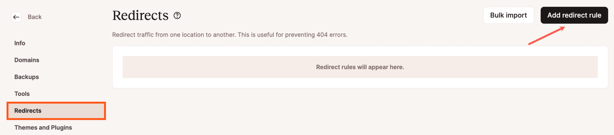 WordPress Hosting - Redirects - Kinsta® Docs
