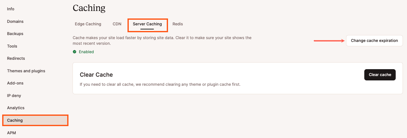 Caching - Server Caching - Kinsta® Docs