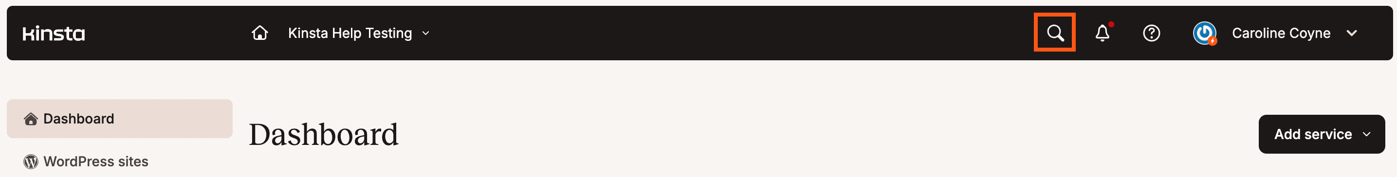 User Settings - Omni-Search - Kinsta® Docs