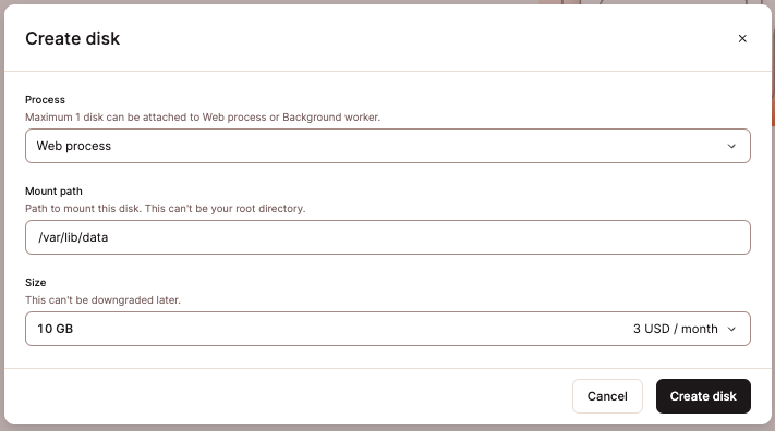 Application Hosting - Storage - Kinsta® Docs