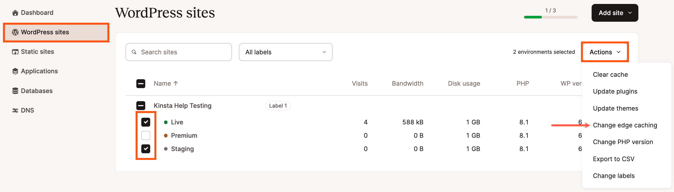 Caching - Edge Caching - Kinsta® Docs