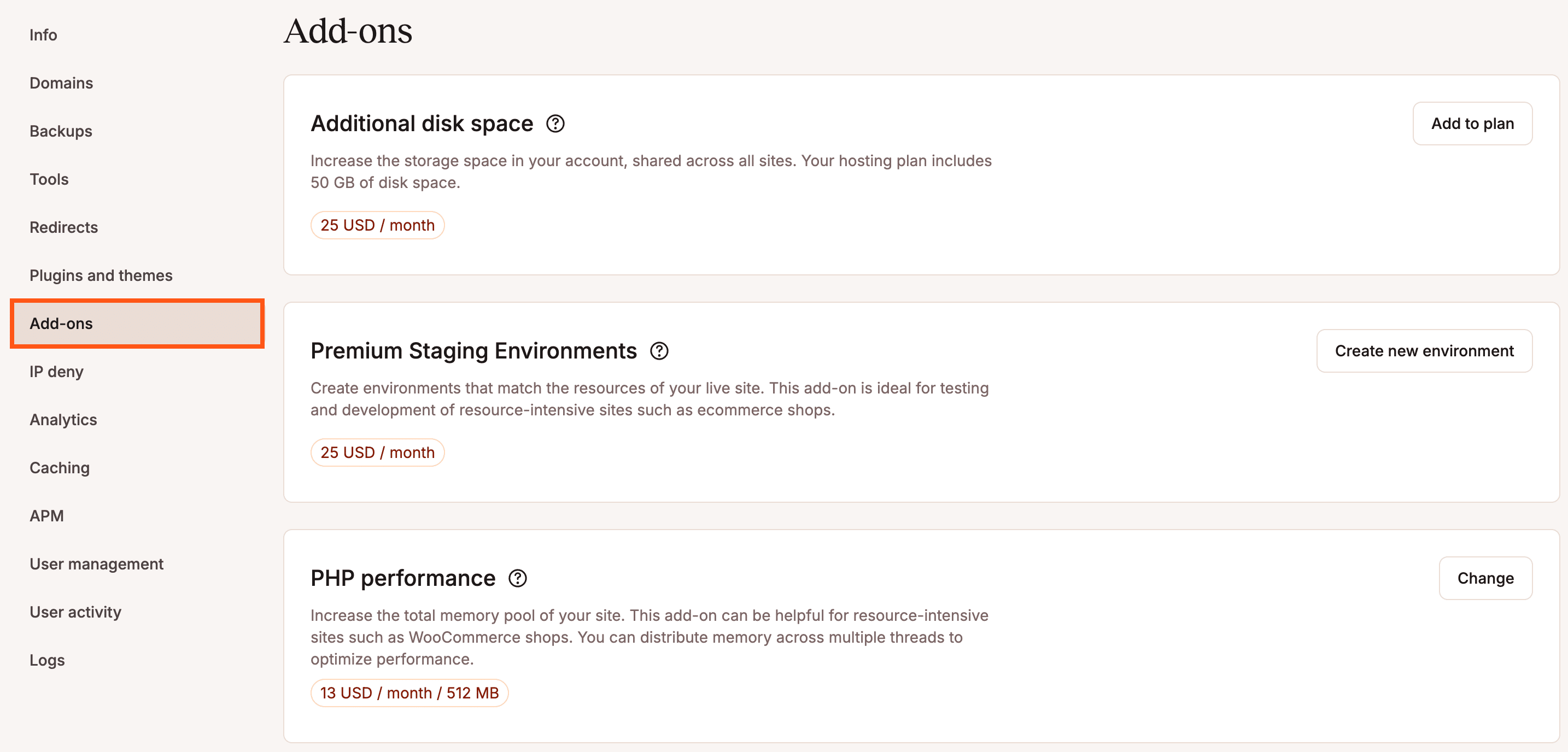 Wordpress Hosting Add Ons Kinsta® Docs